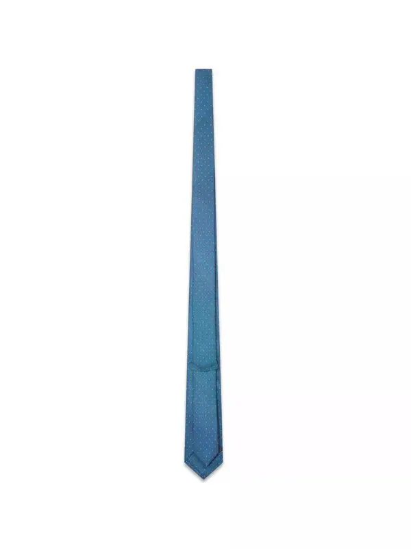 Kiton Geometric-pattern Silk Tie - Blue