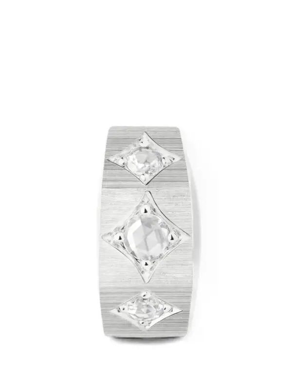MARIE LICHTENBERG Ecrou Coco 18k White Gold Earrings - Silver