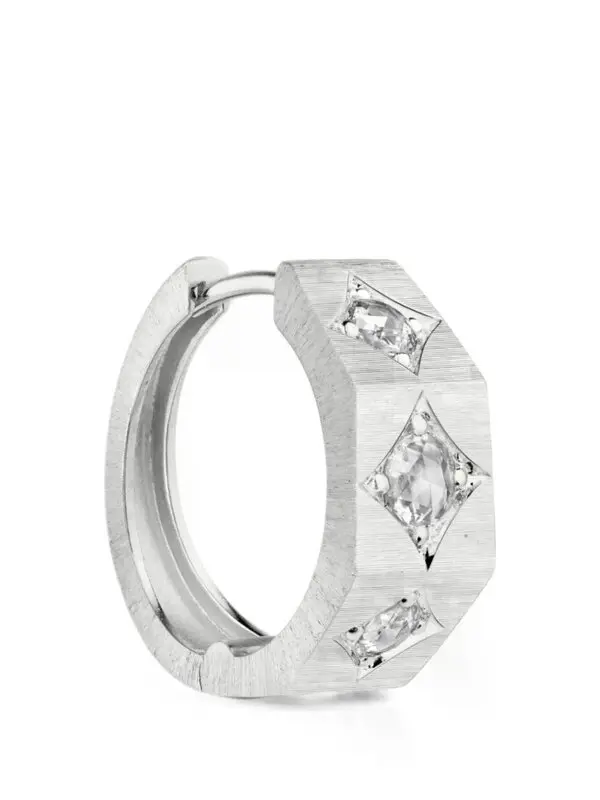 MARIE LICHTENBERG Ecrou Coco 18k White Gold Earrings