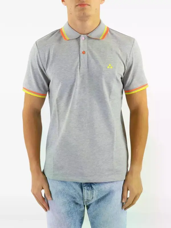Peuterey Logo-patch Striped-trim Polo Shirt