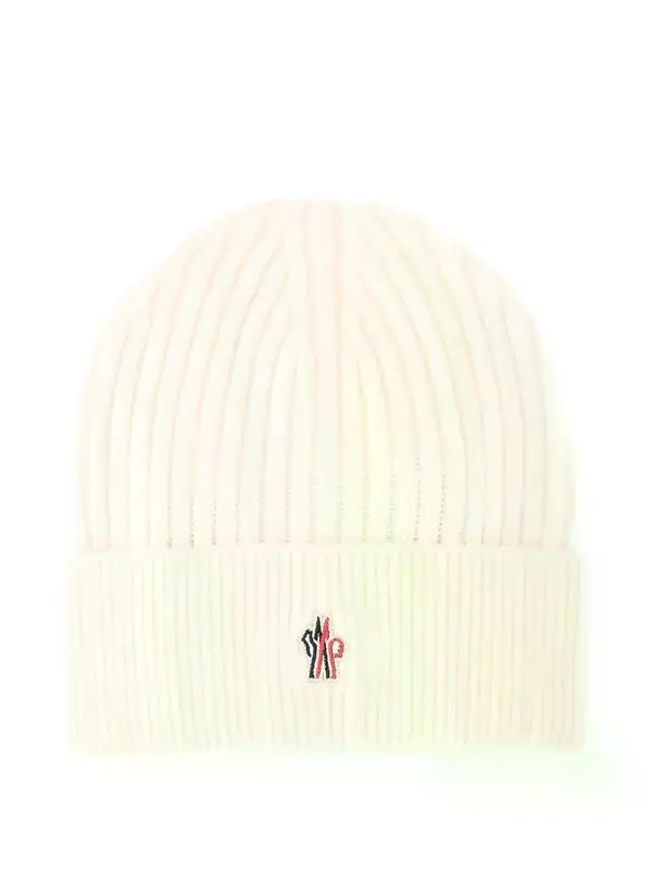 Moncler Logo-embroidered Ribbed Beanie Hat