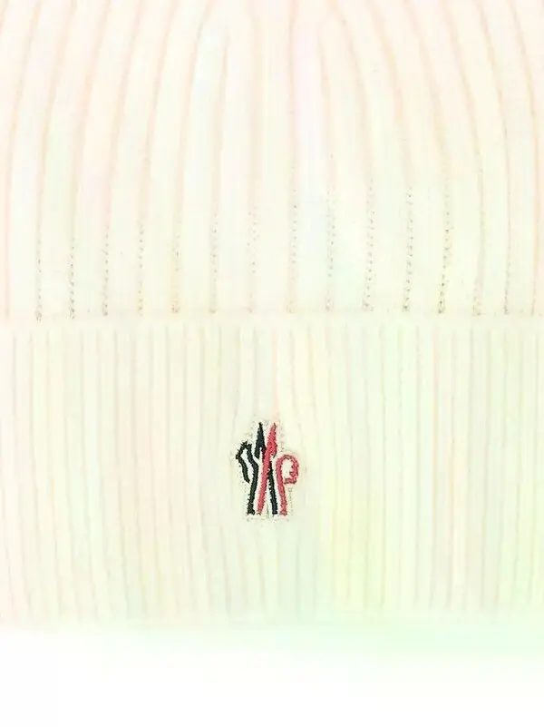 Moncler Logo-embroidered Ribbed Beanie Hat