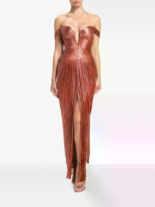 MARIA LUCIA HOHAN Martina Off-shoulder Maxi Dress