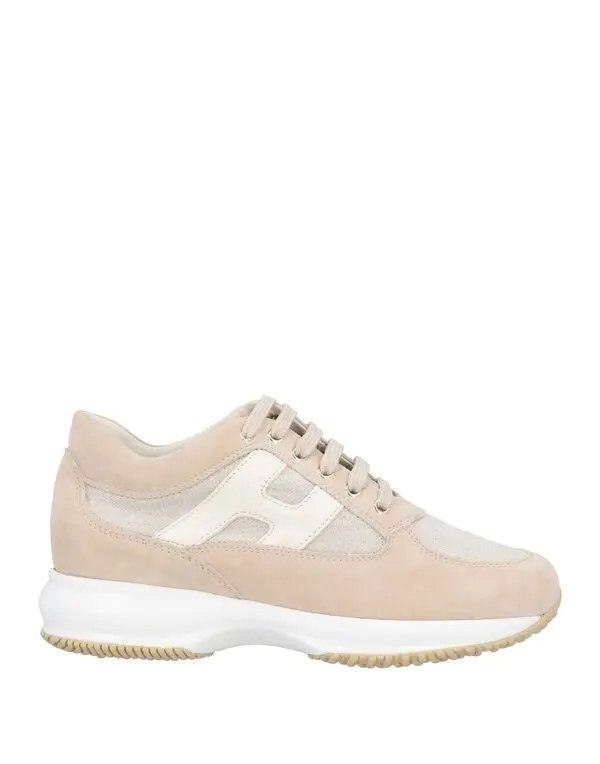 Hogan Sneakers Size Leather, Textile Fibers - Beige