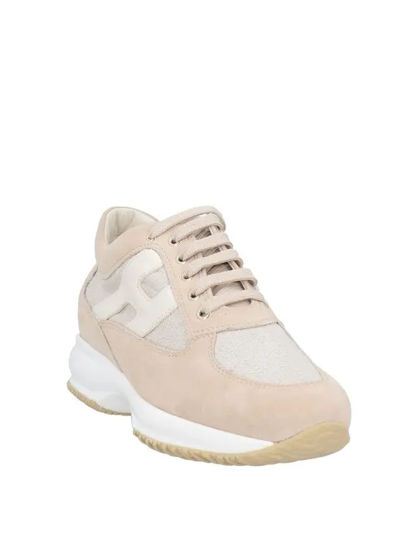 Hogan Sneakers Size Leather, Textile Fibers - Beige