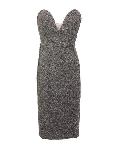 Elisabetta Franchi Midi Dress Charcoal Size Viscose, Polyimide, Polyamide, Polyester - Grey