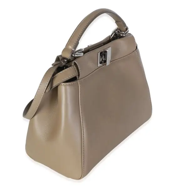 Fendi Tortora Nappa Peekaboo Iconic Satchel - Neutral