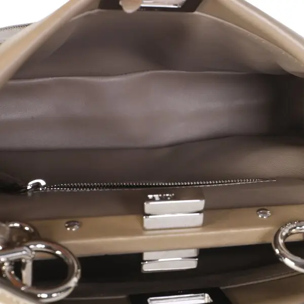Fendi Tortora Nappa Peekaboo Iconic Satchel - Neutral
