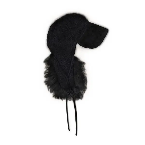 VICTORIA SLAVINSKAIA Shearling Cashmere Aviator Hat