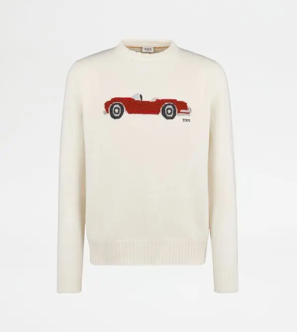 TOD'S Round-neck Pullover In Wool And Cashmere
