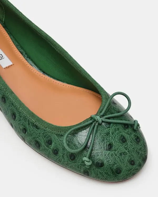 Steve Madden Steffi Ostrich Block Heels - Green