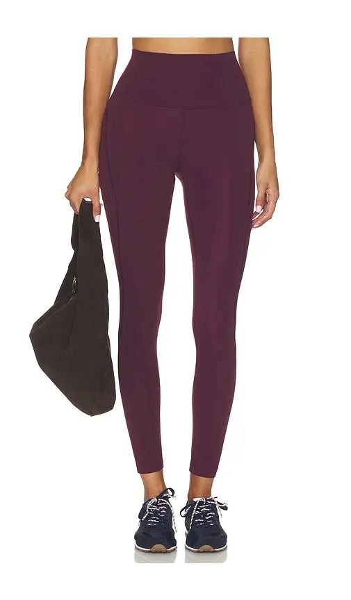 Splits59 Airweight Highwaist Legging With Pocket In Purple - Dark Cherry