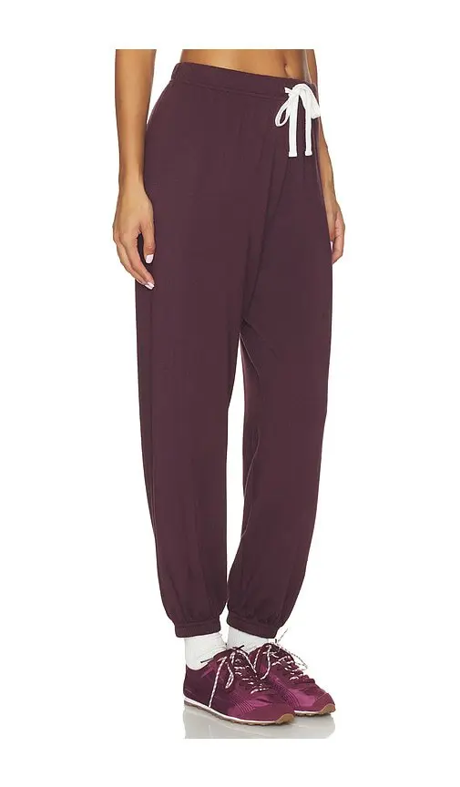 Splits59 Andie Oversized Sweatpant In Wine - Dark Cherry