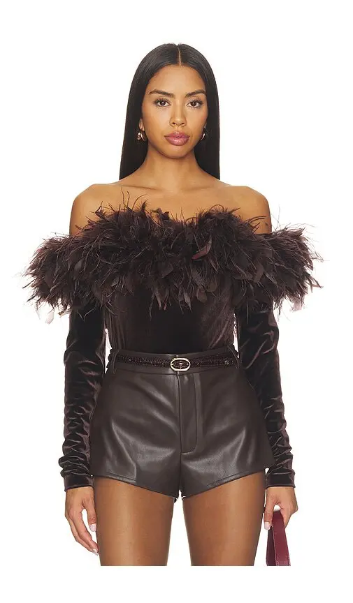 Amanda Uprichard Ella Top In Brown