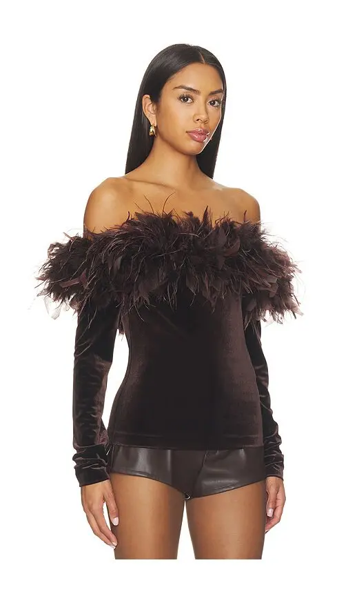 Amanda Uprichard Ella Top In Brown