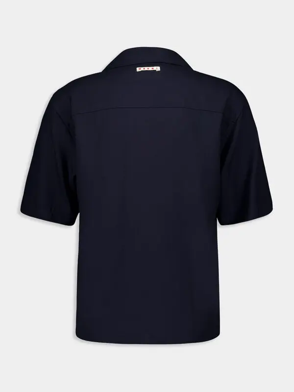 Marni Deep Wool Bowling Shirt