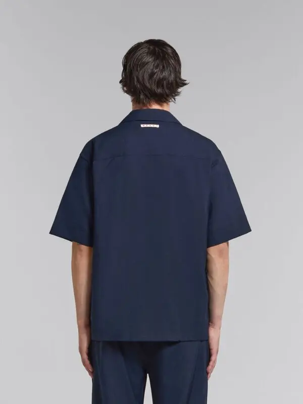 Marni Deep Wool Bowling Shirt