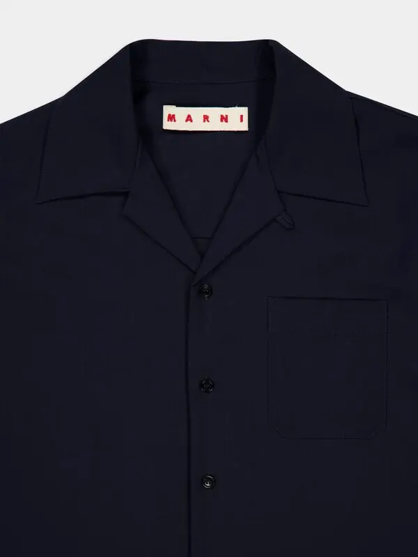 Marni Deep Wool Bowling Shirt