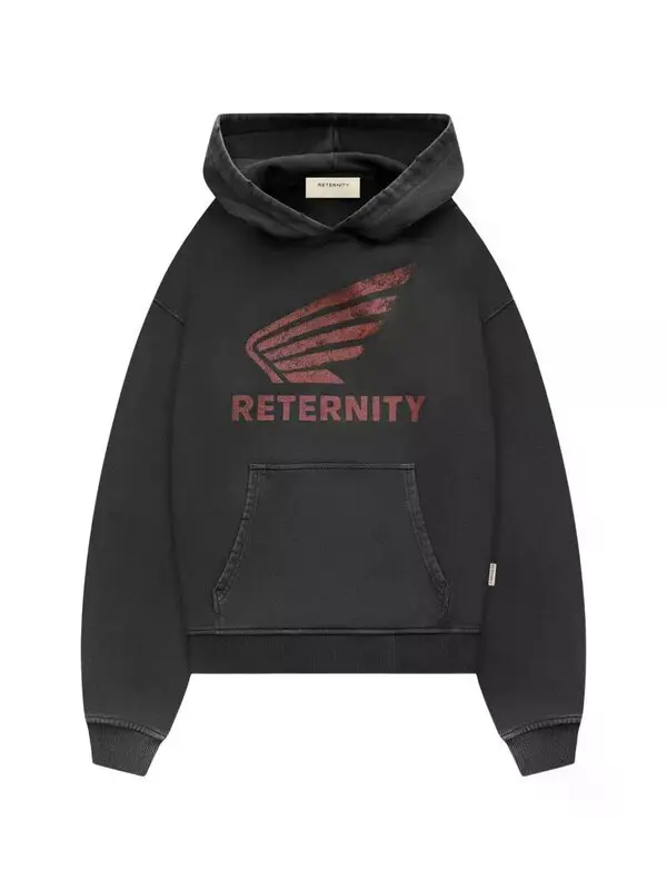 RETERNITY Aéro Logo-print Hoodie - Black