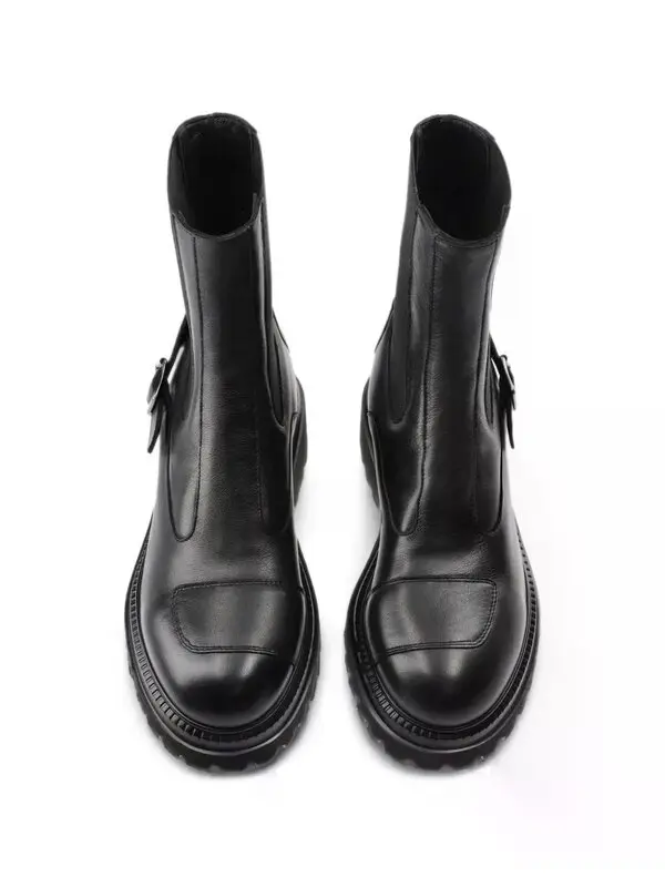 COPENHAGEN  Buckle-detail Leather Ankle Boots