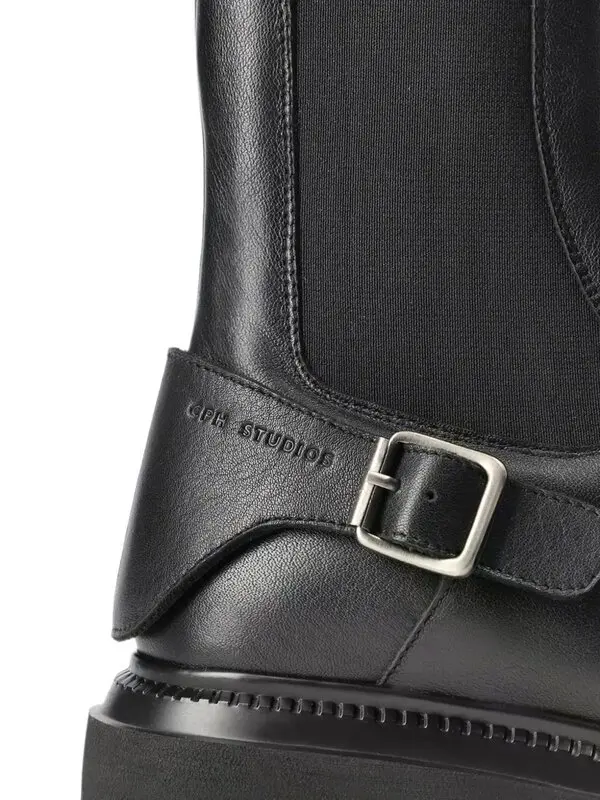 COPENHAGEN  Buckle-detail Leather Ankle Boots