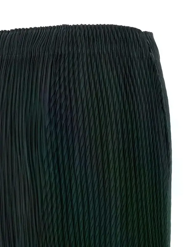 Issey Miyake Leaf Pleats Asymmetrical Midi Skirt