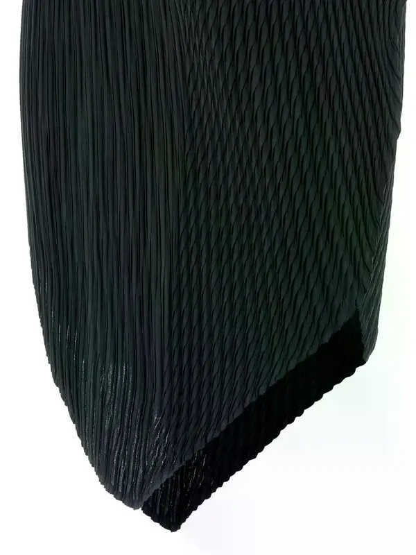 Issey Miyake Leaf Pleats Asymmetrical Midi Skirt