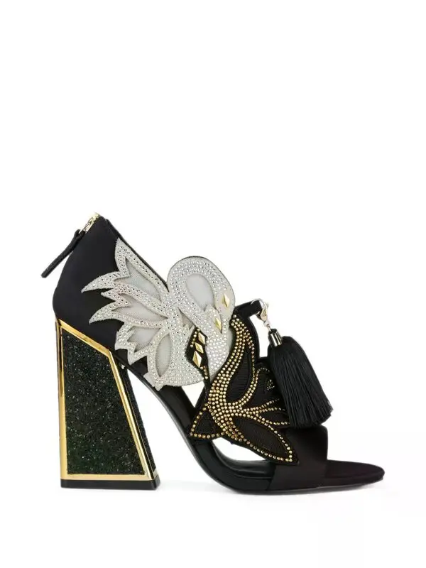 KAT MACONIE Aya Anch Crystal-embellished Sandals - Black