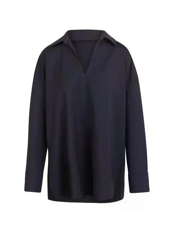 Max Mara V-neck Long-sleeved Blouse - Blue