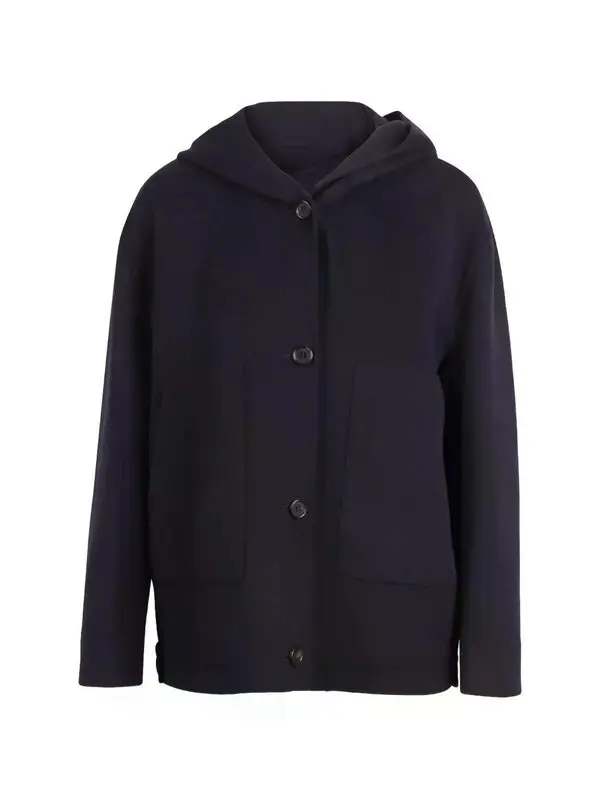 Max Mara Hooded Button-up Coat