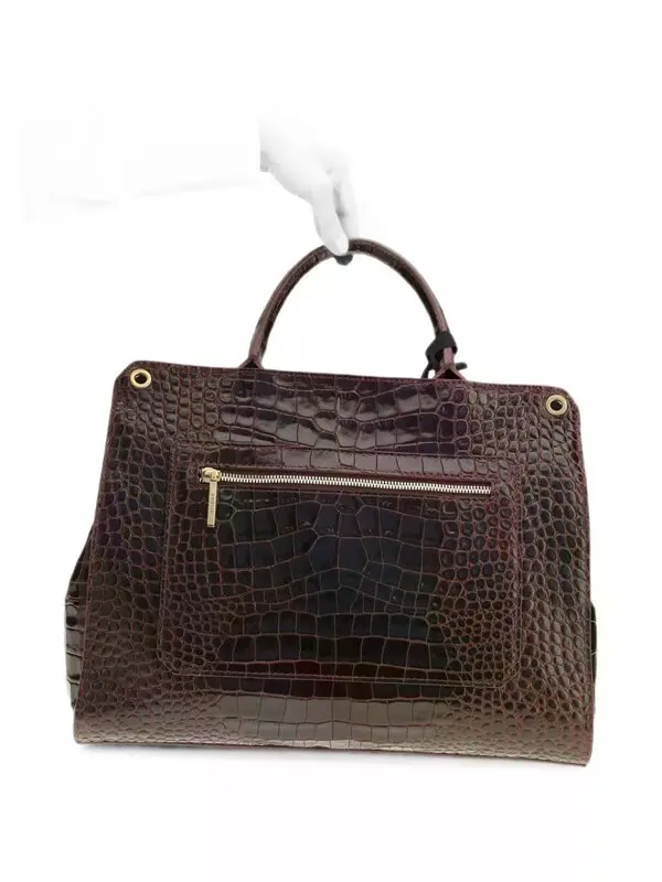 VISONA` Ornella Crocodile-effect Tote Bag