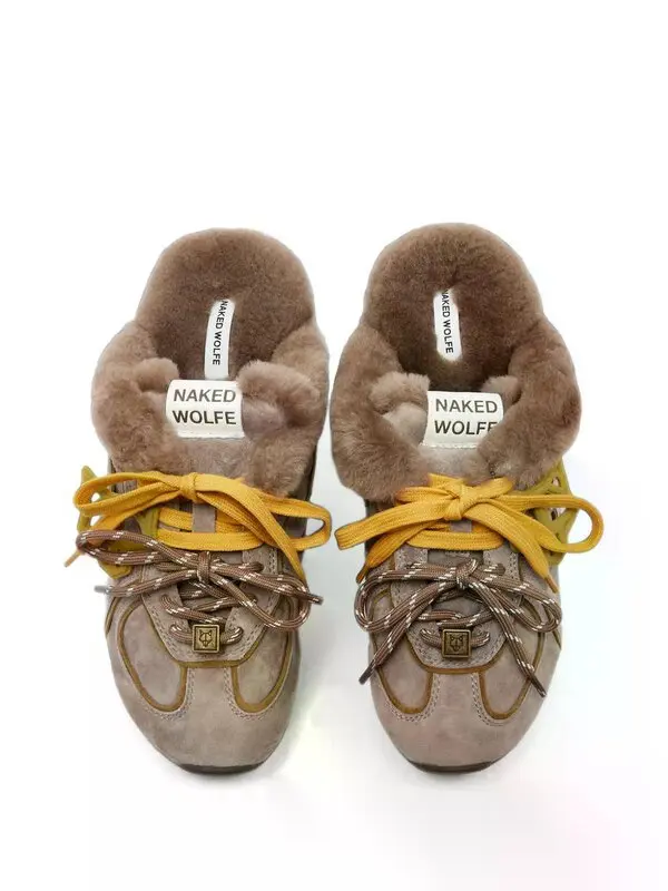 NAKED WOLFE Adorn Suede Mules