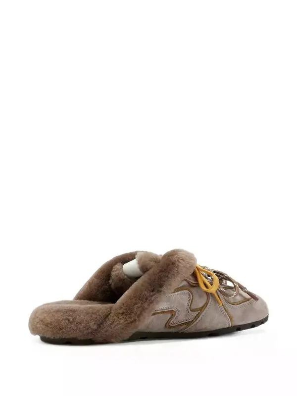 NAKED WOLFE Adorn Suede Mules