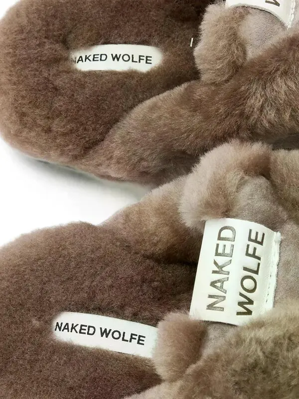 NAKED WOLFE Adorn Suede Mules