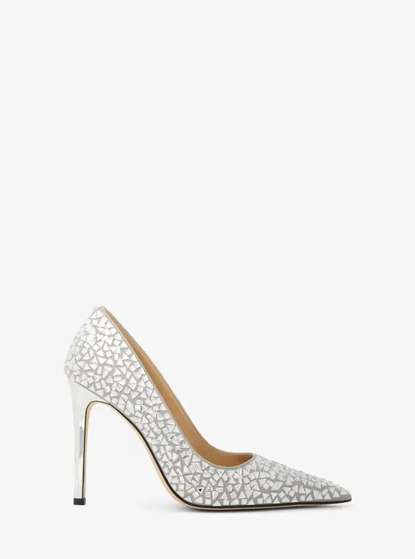 Michael Kors Elyse Embellished Metallic Pump In Size By