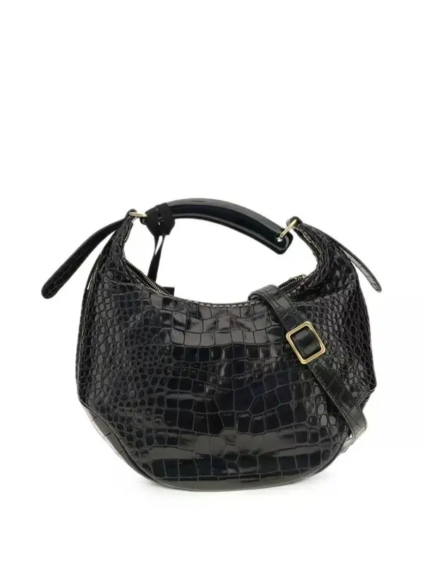 VISONA` Bengala Croc-effect Leather Shoulder Bag