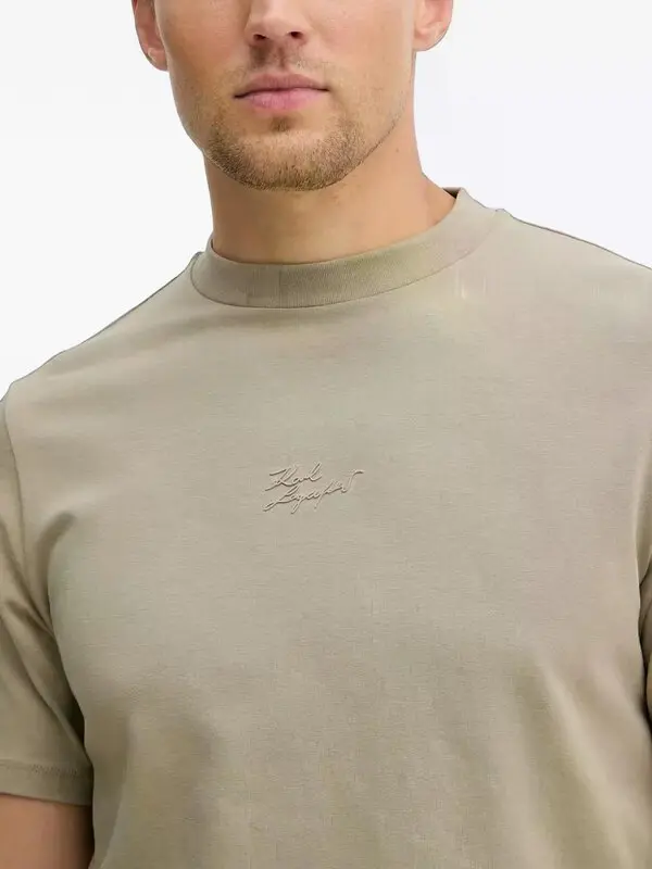 Karl Lagerfeld Logo-print Mock-neck T-shirt