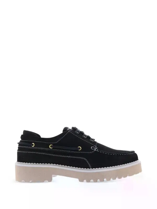 NUBIKK Logan Yacht Lace-up Boat Shoes - Black