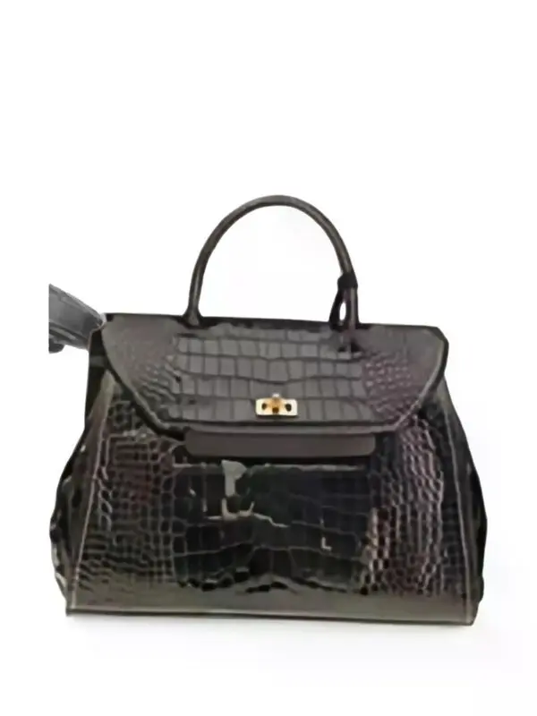 VISONA` Ornella Croc-effect Tote Bag