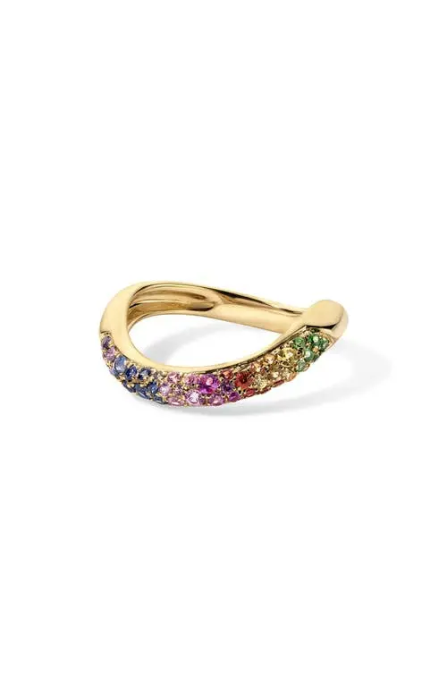 EDEN PRESLEY Wave 14k Gold Sapphire Ring