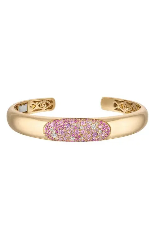 EDEN PRESLEY 14k Gold Sapphire Bangle - Pink