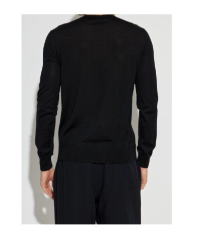 Giorgio Armani Long-sleeved Crewneck Jumper - Black