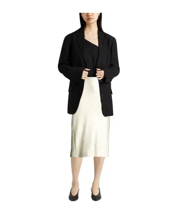 Sportmax Minimalist Satin Midi Skirt