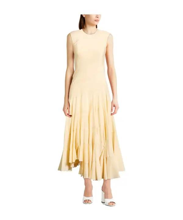 Tory Burch Minimal Satin Sleeveless Dress