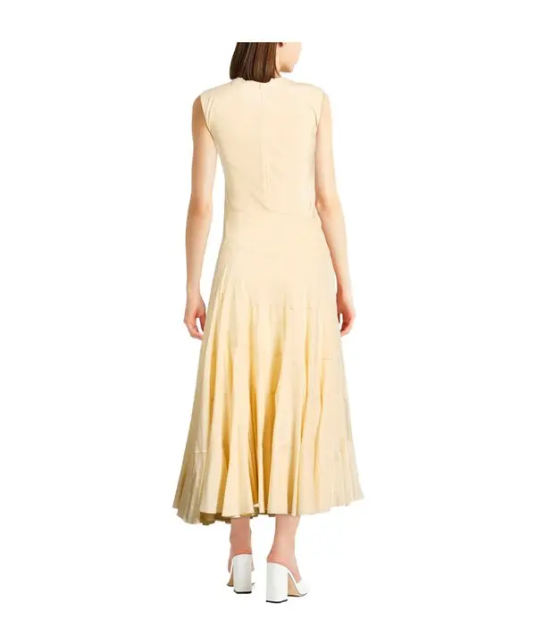 Tory Burch Minimal Satin Sleeveless Dress