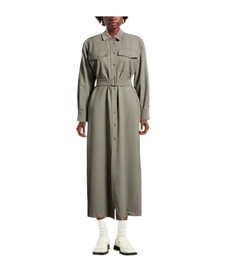 Max Mara Minimalist Solid Shirt Dress