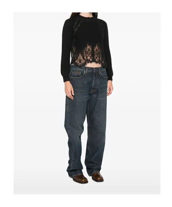 Ermanno Scervino Lace-trim Button-up Cardigan