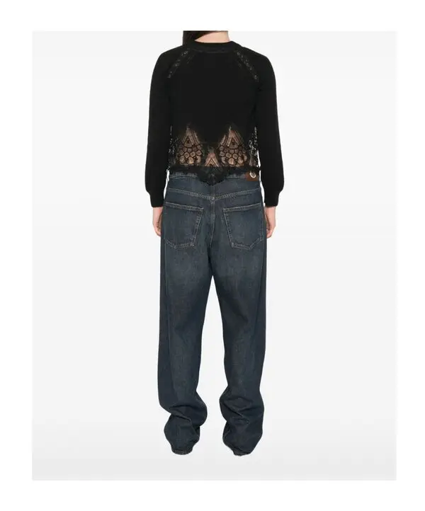 Ermanno Scervino Lace-trim Button-up Cardigan