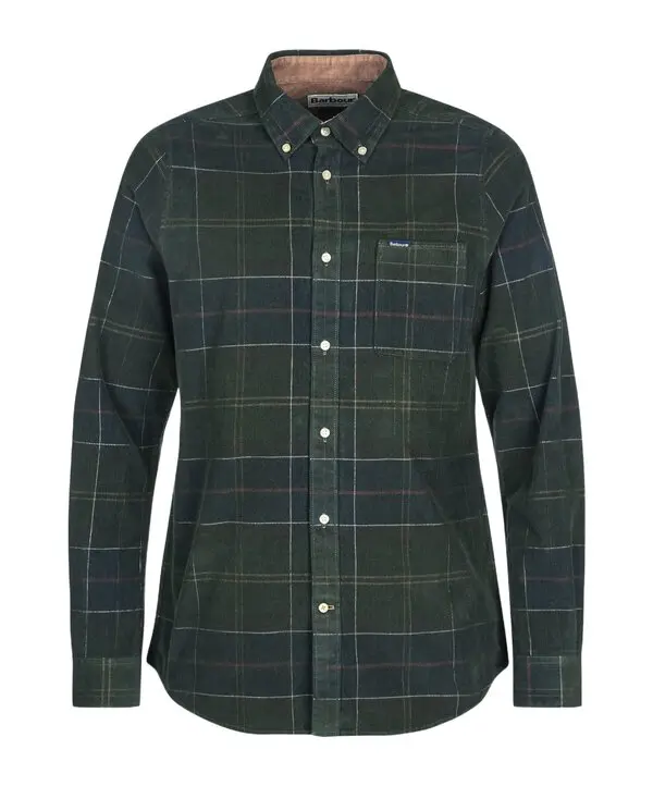 Barbour Long-sleeve Slim-fit Corduroy Shirt - Black