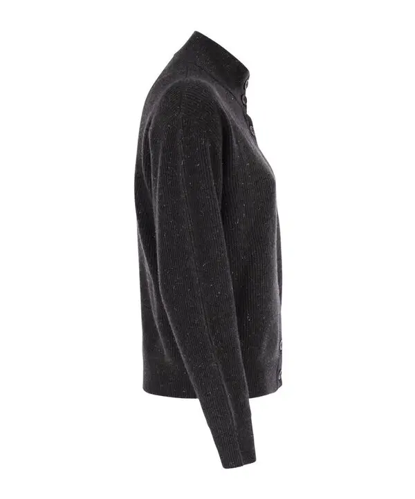 Peserico Button-front Long-sleeve Knit Cardigan